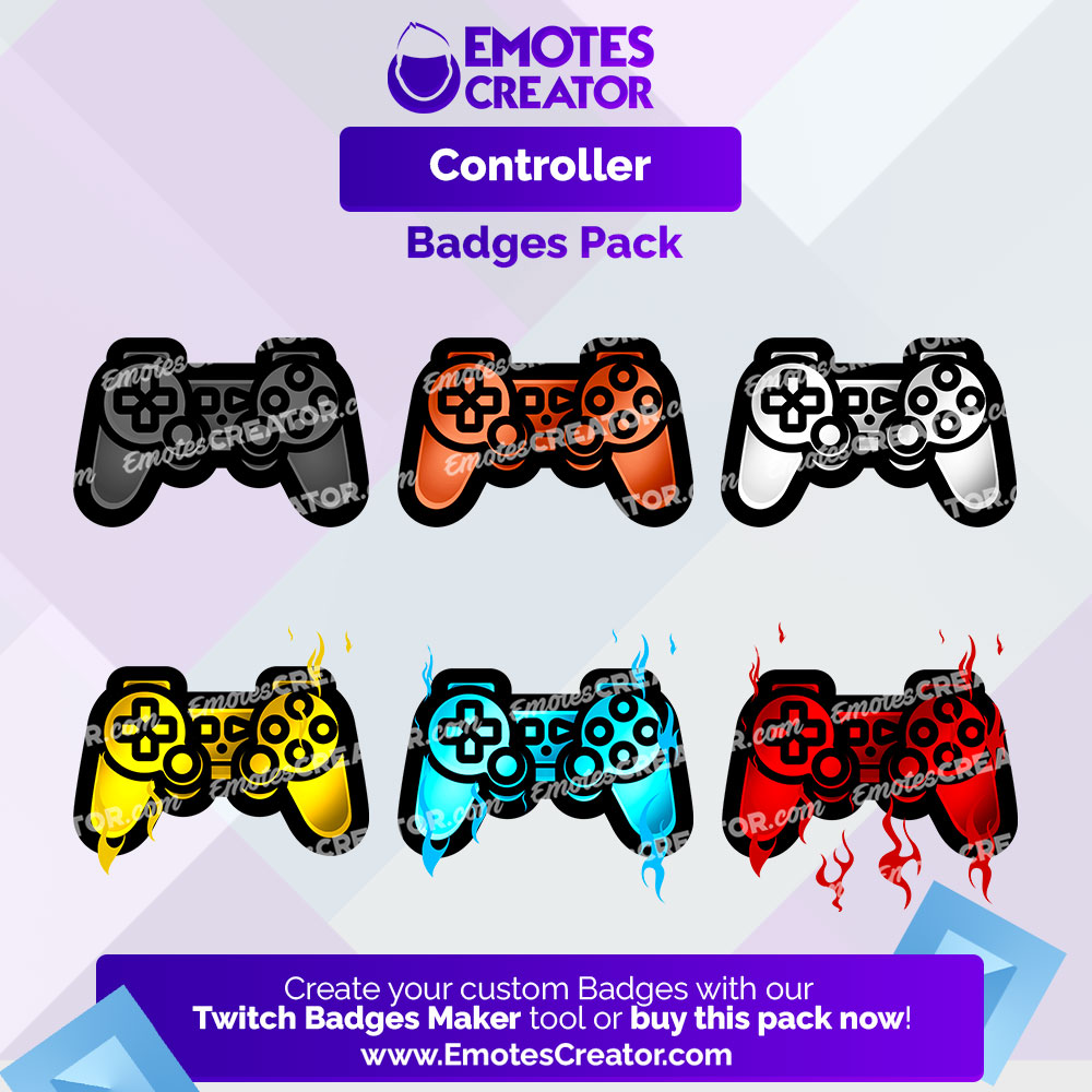 Controller Sub Badges Pack – Emotes Creator