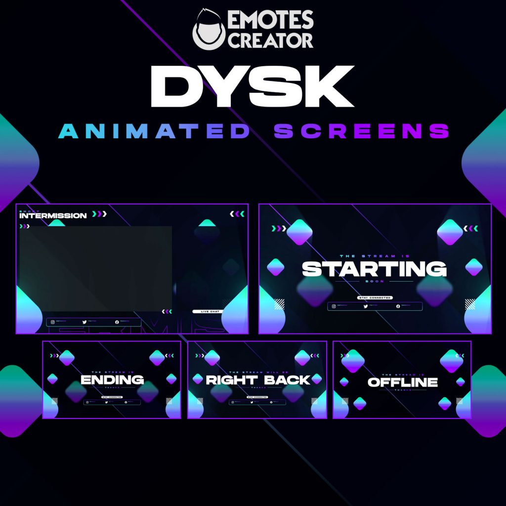 🥇 Twitch Animated OBS Screens - Emotes Creator