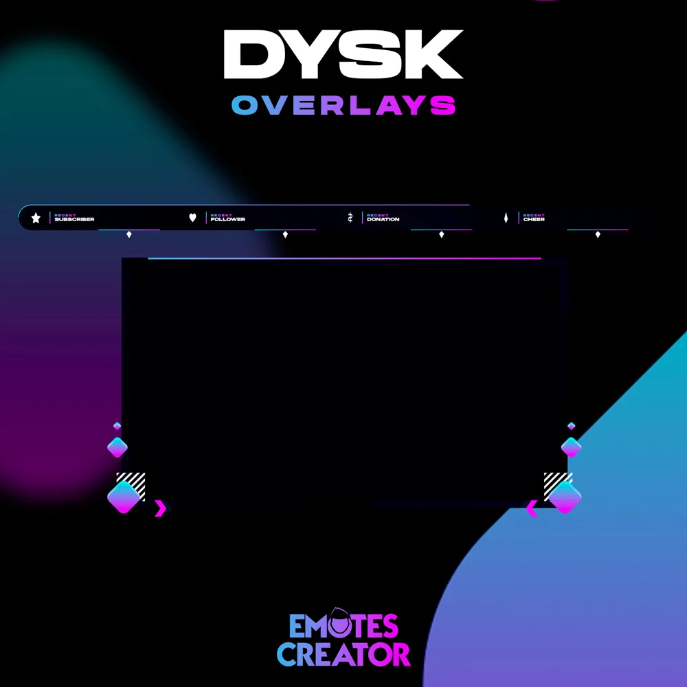 Dysk Facecam Frame & Overlay - Emotes Creator