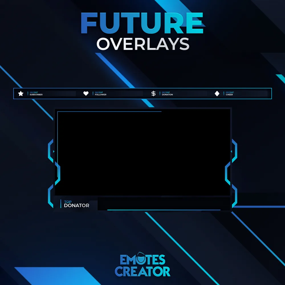 Future Facecam Frame & Overlay - Emotes Creator