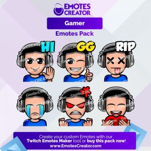 Gamer Emotes Pack - Emotes Creator
