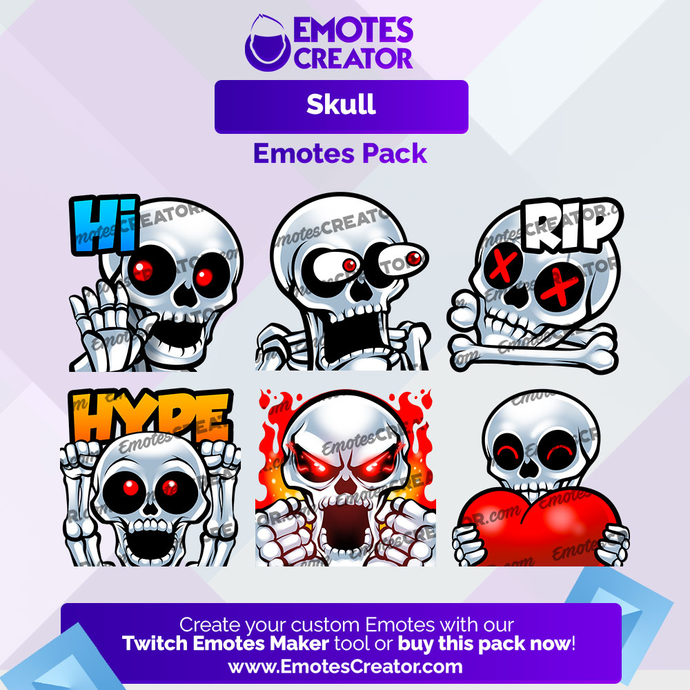 Skull Emotes Pack – Emotes Creator