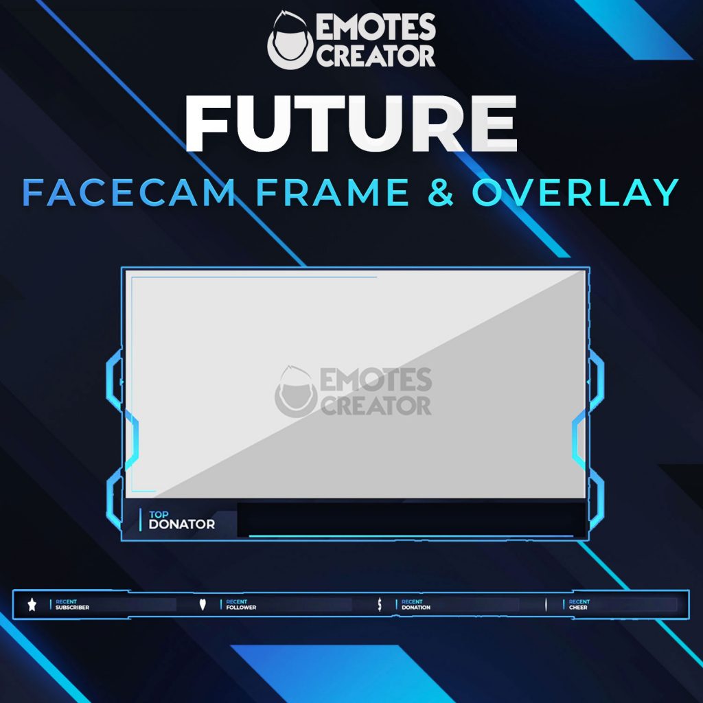 "Next" Facecam Frame & Overlay - Emotes Creator