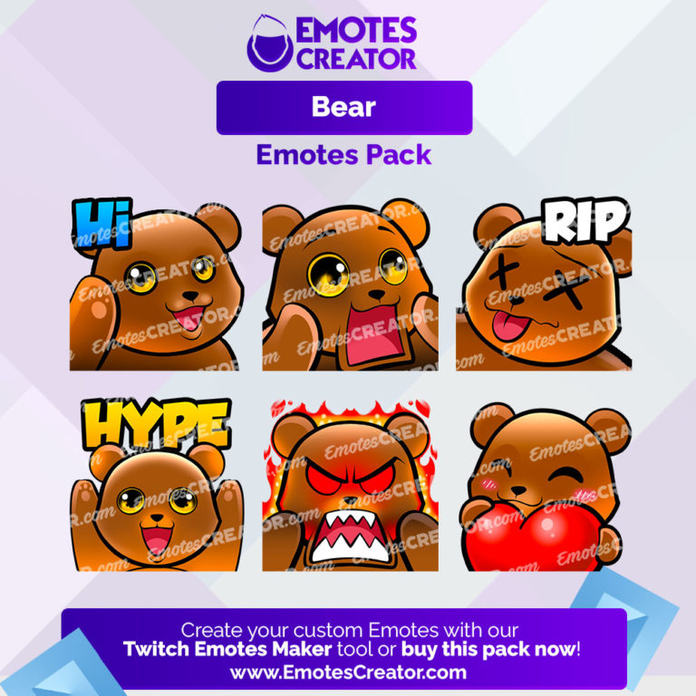Bear Emotes&Badges Bundle – Emotes Creator