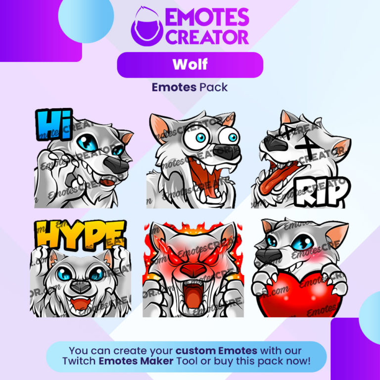 Wolf Emotes&Badges Bundle - Emotes Creator