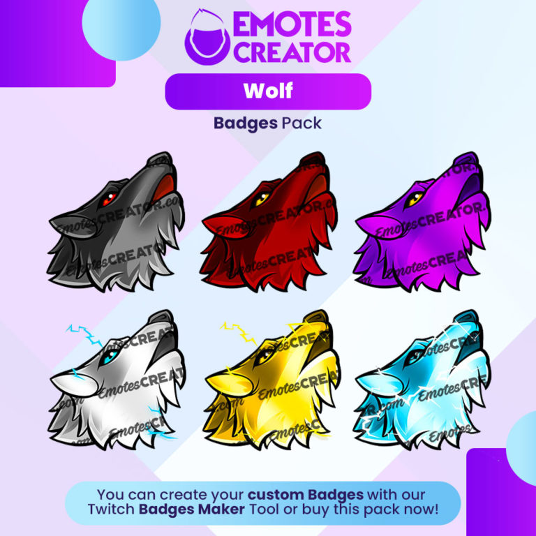 Wolf Emotes&Badges Bundle - Emotes Creator