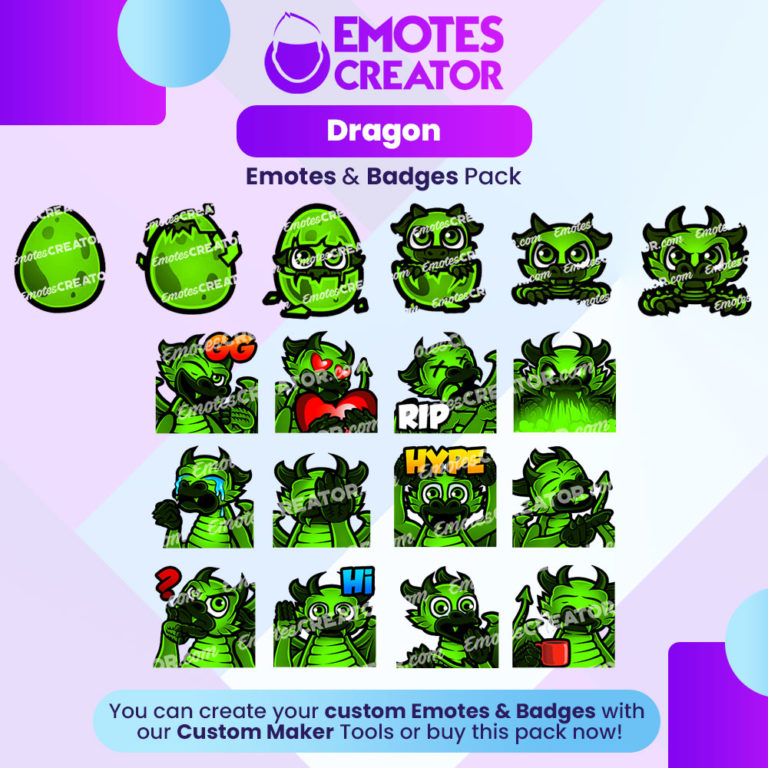 Dragon Emotes&Badges Bundle - Emotes Creator