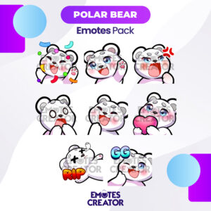 Polar Bear Emotes Pack - Emotes Creator