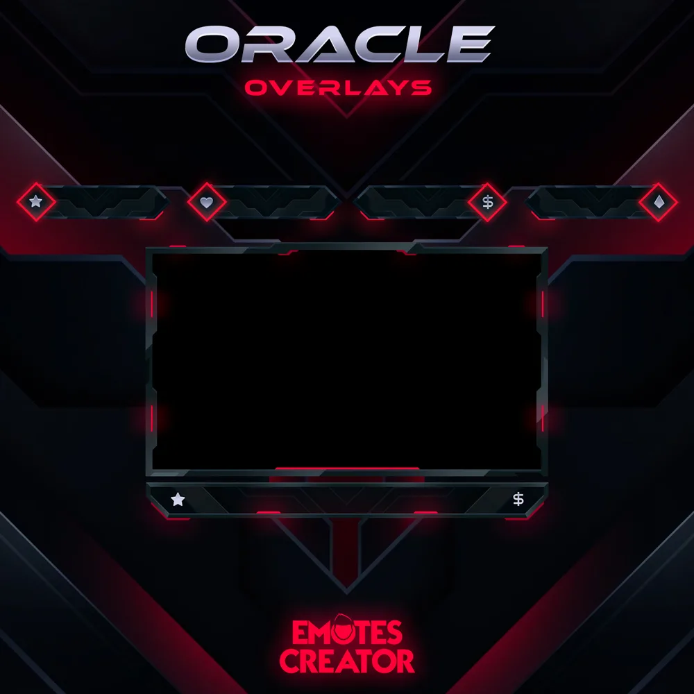 Oracle Facecam Frame & Overlay - Emotes Creator