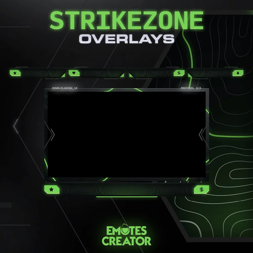 Strikezone Facecam Frame & Overlay - Emotes Creator