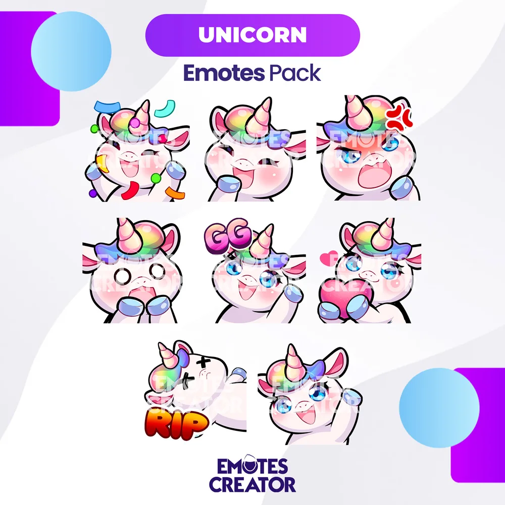 Unicorn Animated Twitch Emotes - Emotes Creator