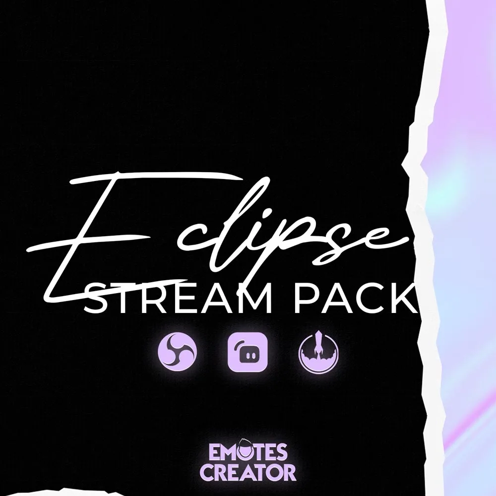 Eclipse Stream Overlay Pack - Emotes Creator