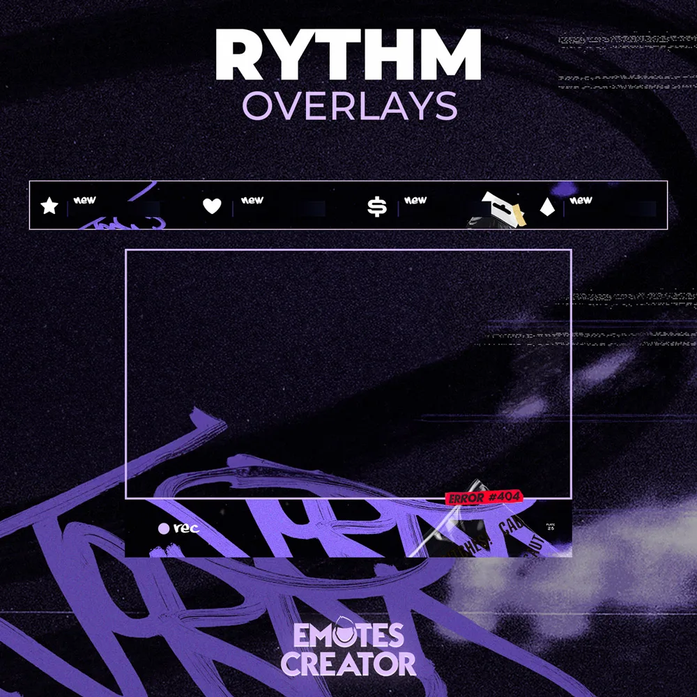 Rythm Facecam Frame & Overlay - Emotes Creator