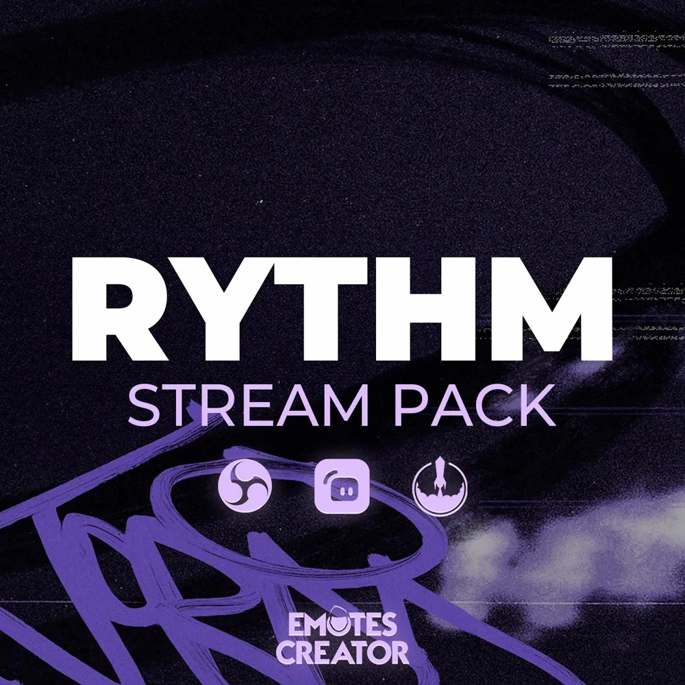 Rythm Stream Overlay Pack - Emotes Creator