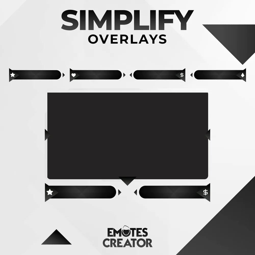 Simplify Facecam Frame & Overlay - Emotes Creator
