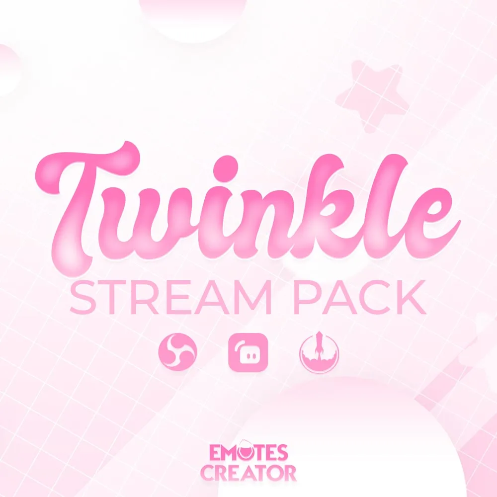 Twinkle Stream Overlay Pack - Emotes Creator
